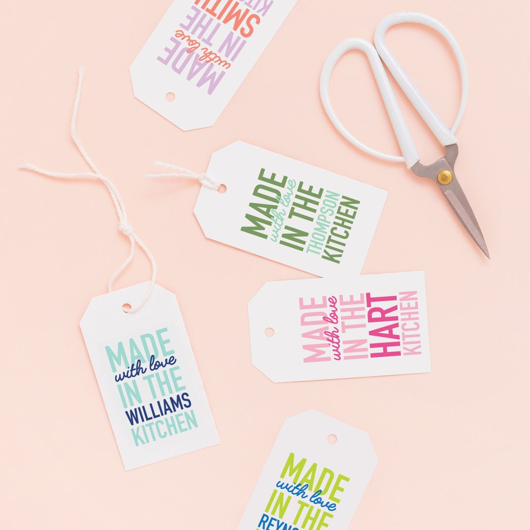 Made With Love Gift Tag Family Gift Tag Kitchen Tag Hostess - Etsy