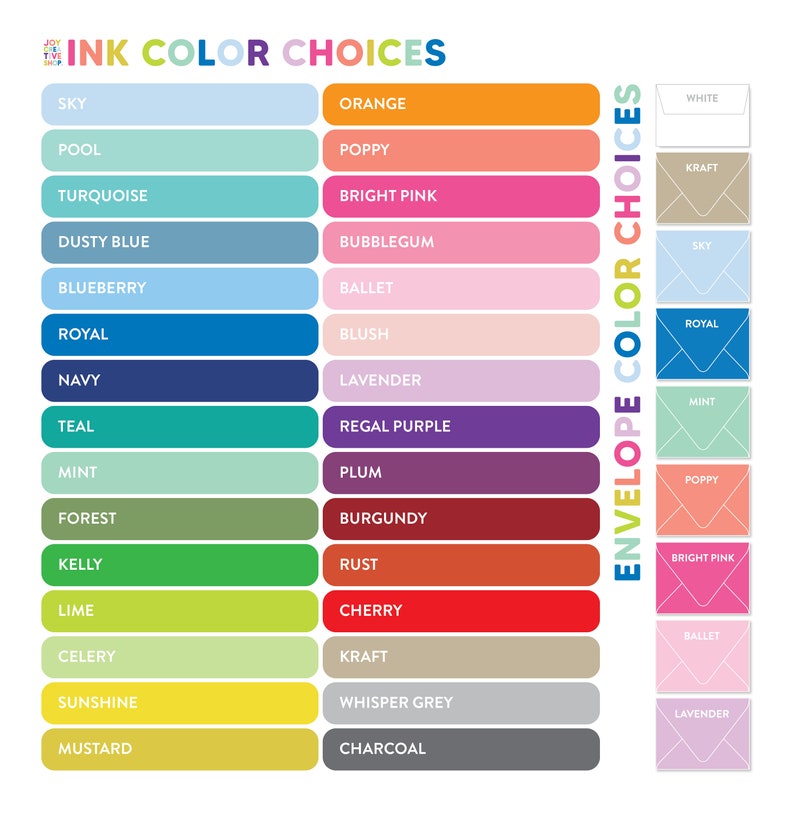 Personalized Color Block Flat Note Cards Set for Couples & Family ...