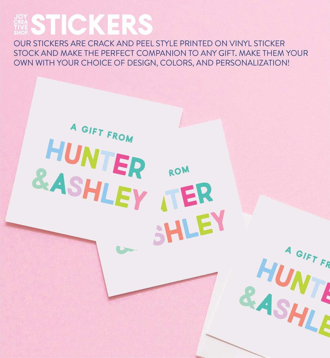 Personalized Love From Gift Stickers: Custom Name Labels for Family ...