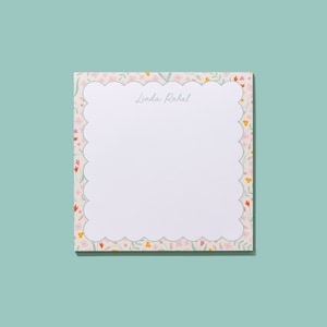 Floral Personalized Square Notepad - Etsy