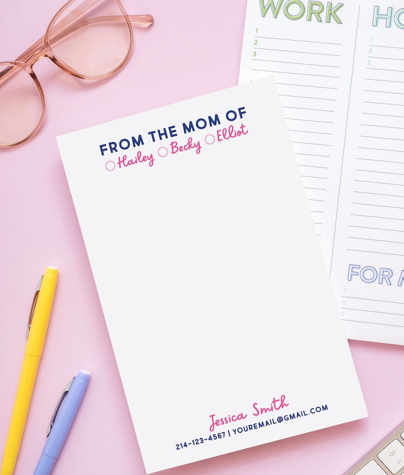 From the Mom of Notepad, Parent Custom Notepad, Custom Stationery ...
