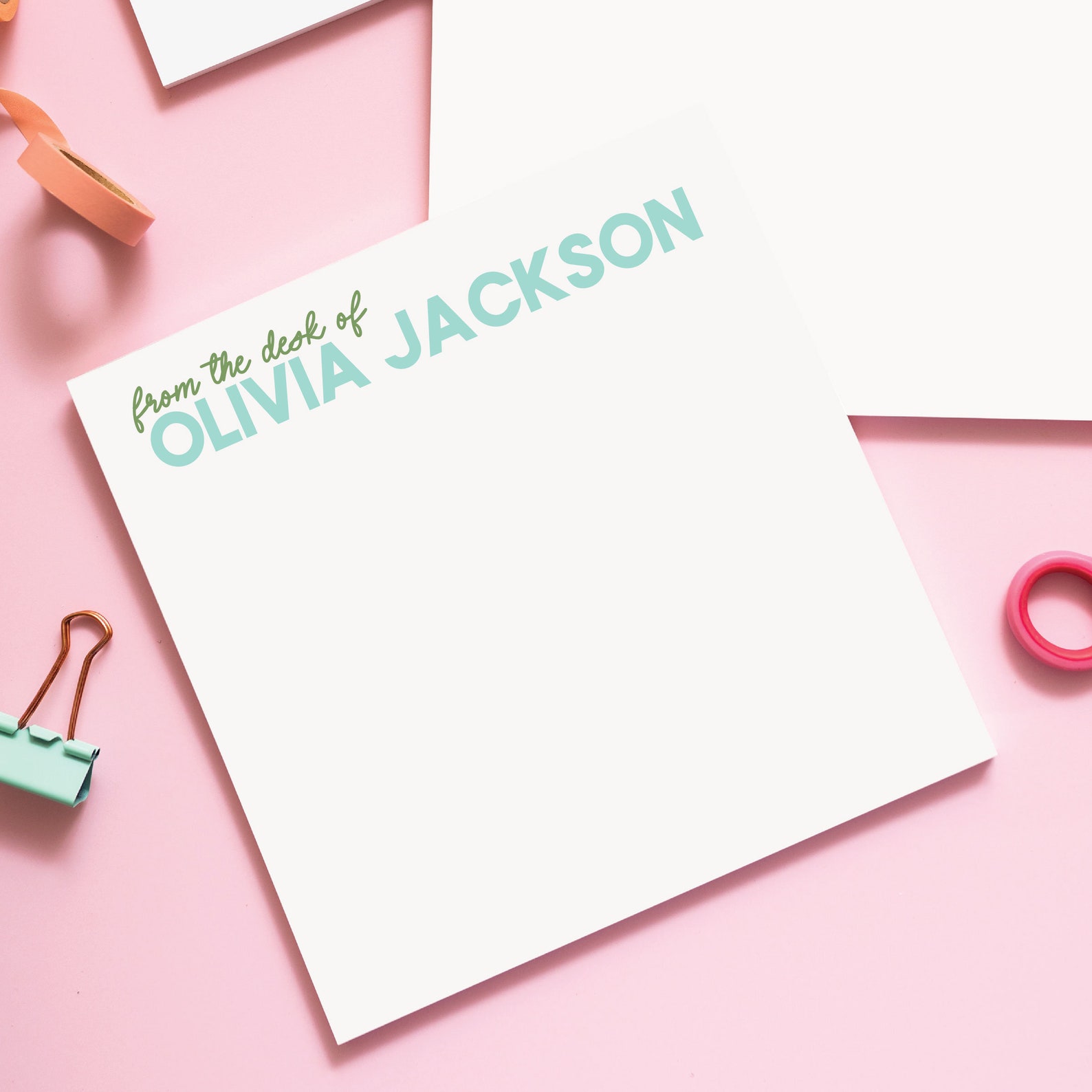 From the Desk of Square Notepad Personalized Notepad Writing - Etsy