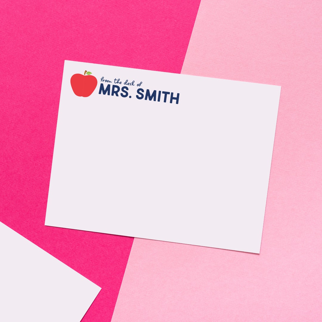 Teacher Stationery, Teacher Notecards, Personalized Teacher Gifts, Gift ...