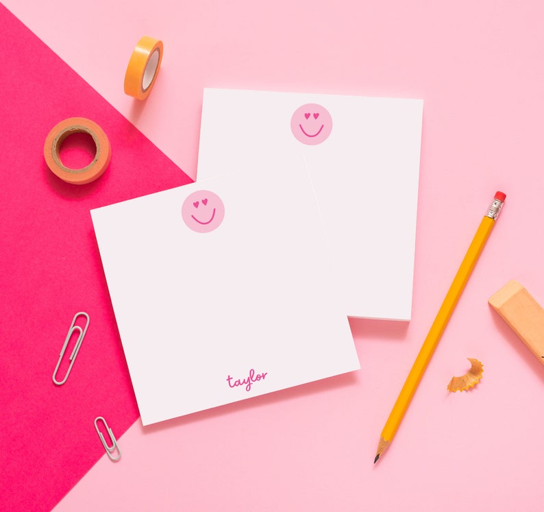 Personalized Smiley Face Notepad, Custom Notepad, Teen Gift, Kids Gift ...