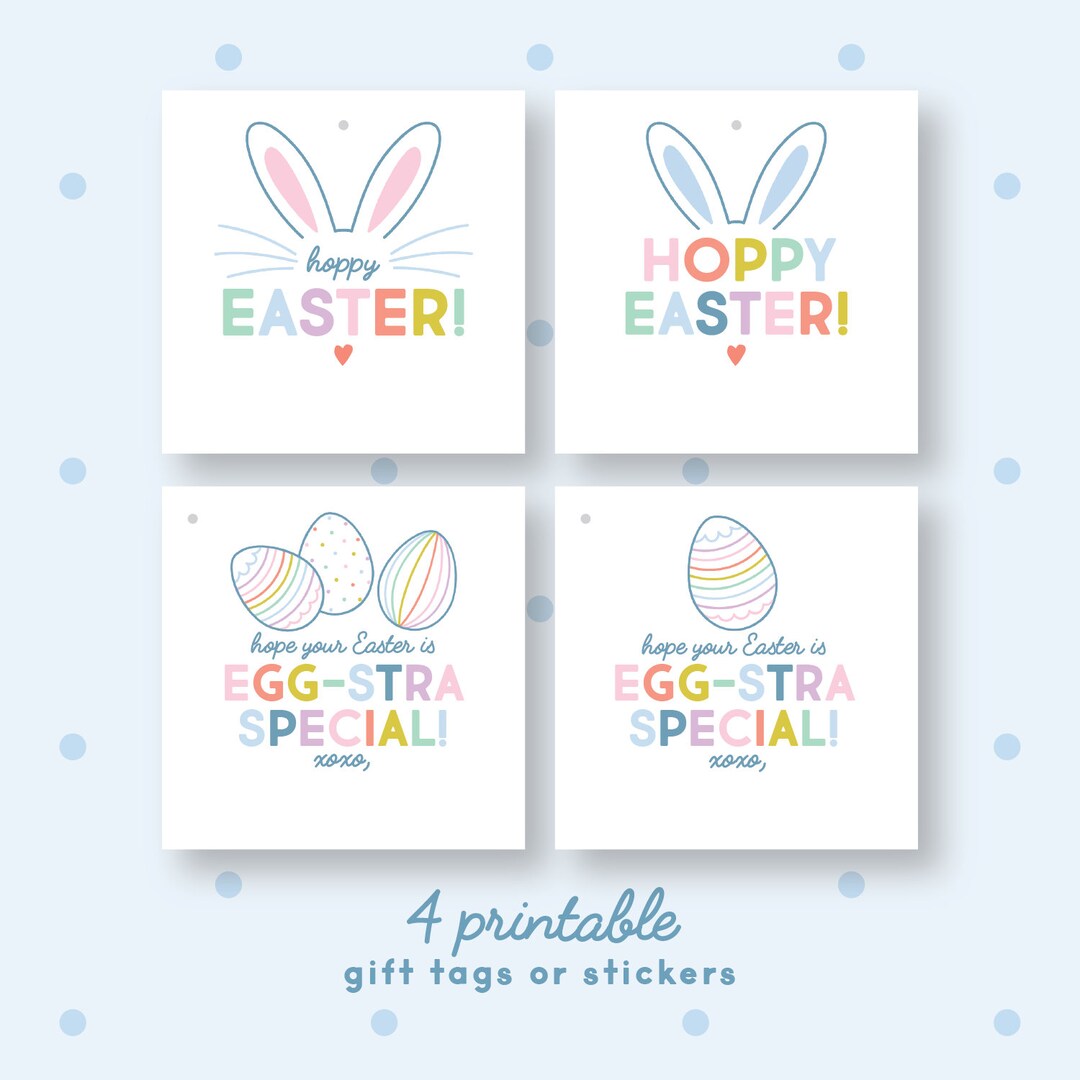 FILL IN PRINTABLE Easter Gift Tags or Stickers, Easter Gift, Easter ...