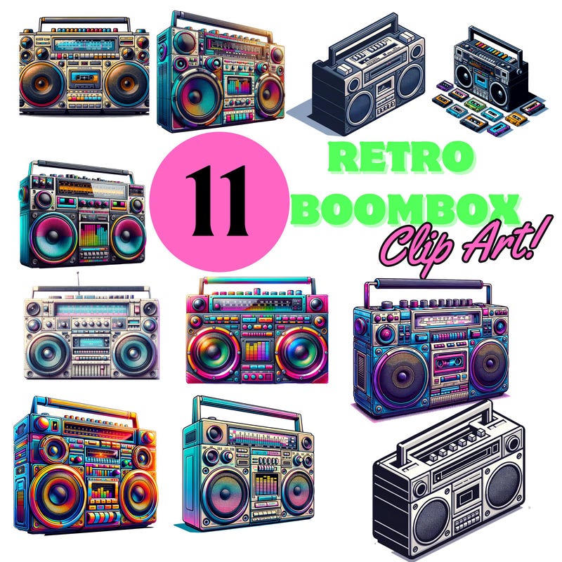 Radio Cassette Boom Box - Etsy UK