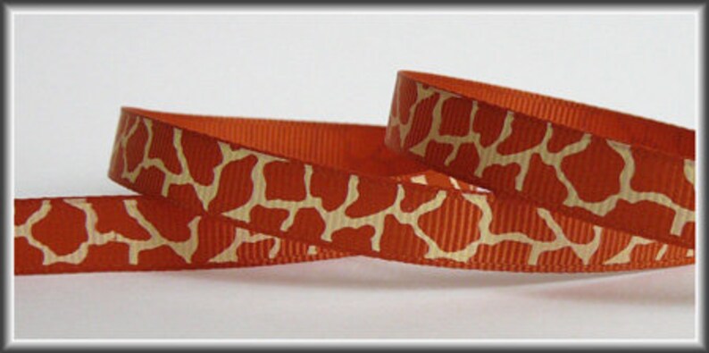 Giraffe Print 3/8 Grosgrain Ribbon 5 Yards Other - Etsy