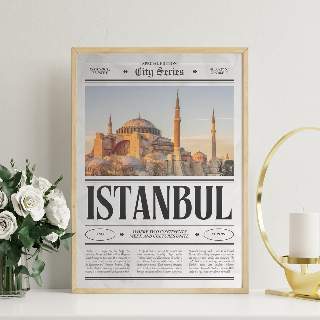 Istanbul | Digital Istanbul Poster | Printable Istanbul Travel Art ...