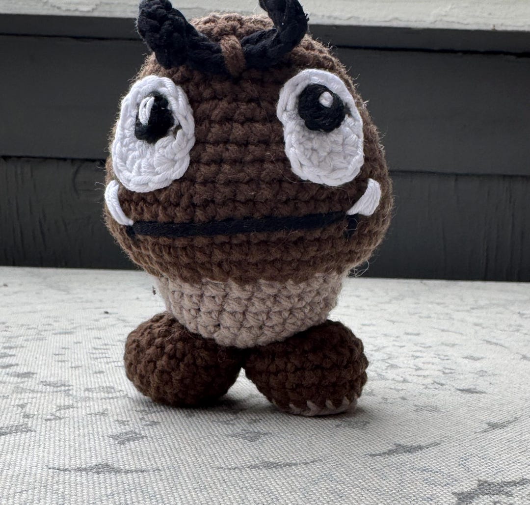 Crocheted Goomba From Super Mario Brothers Plushie - Etsy