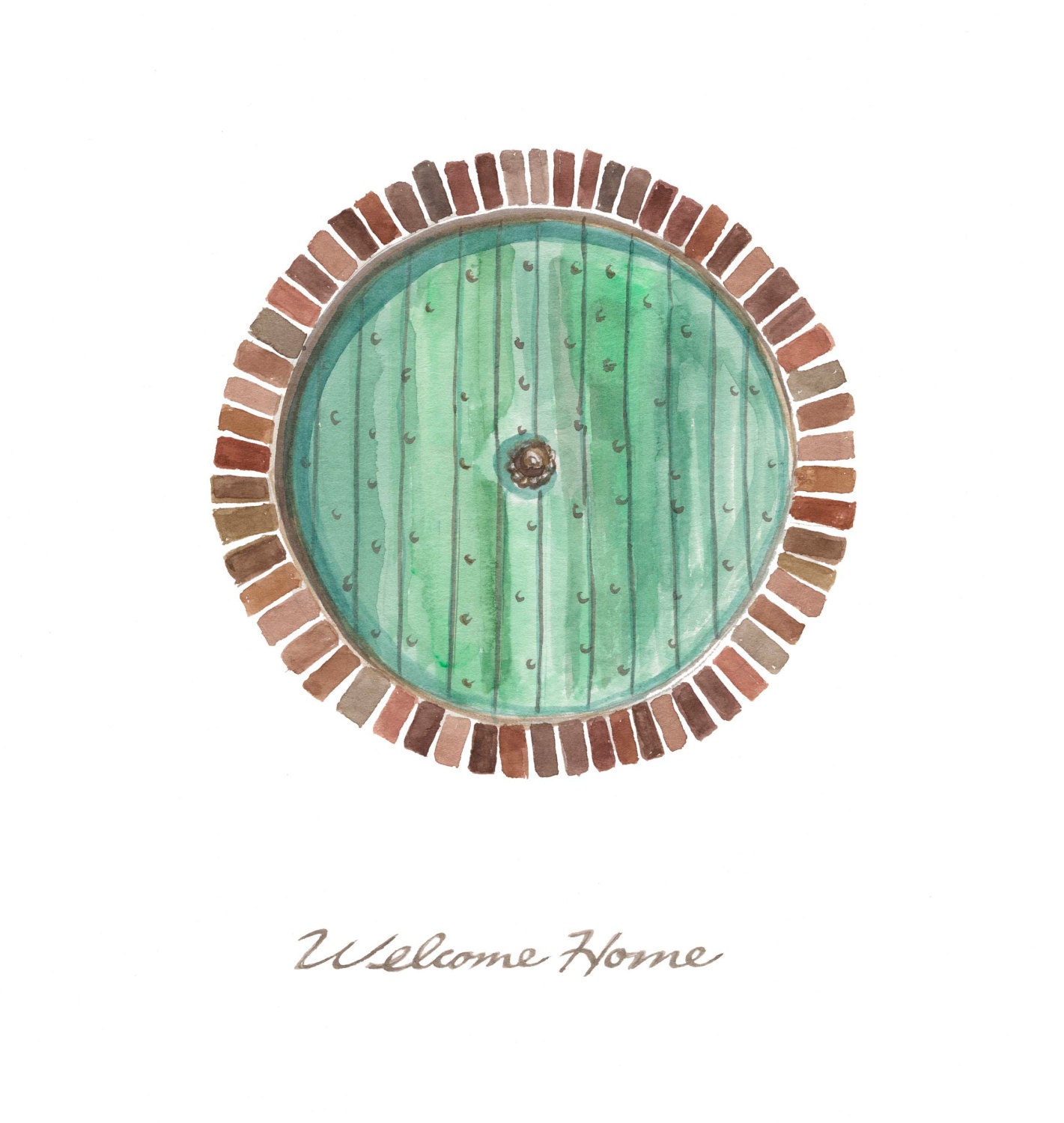 Hobbit Door Welcome Home Print of Original Painting Various - Etsy
