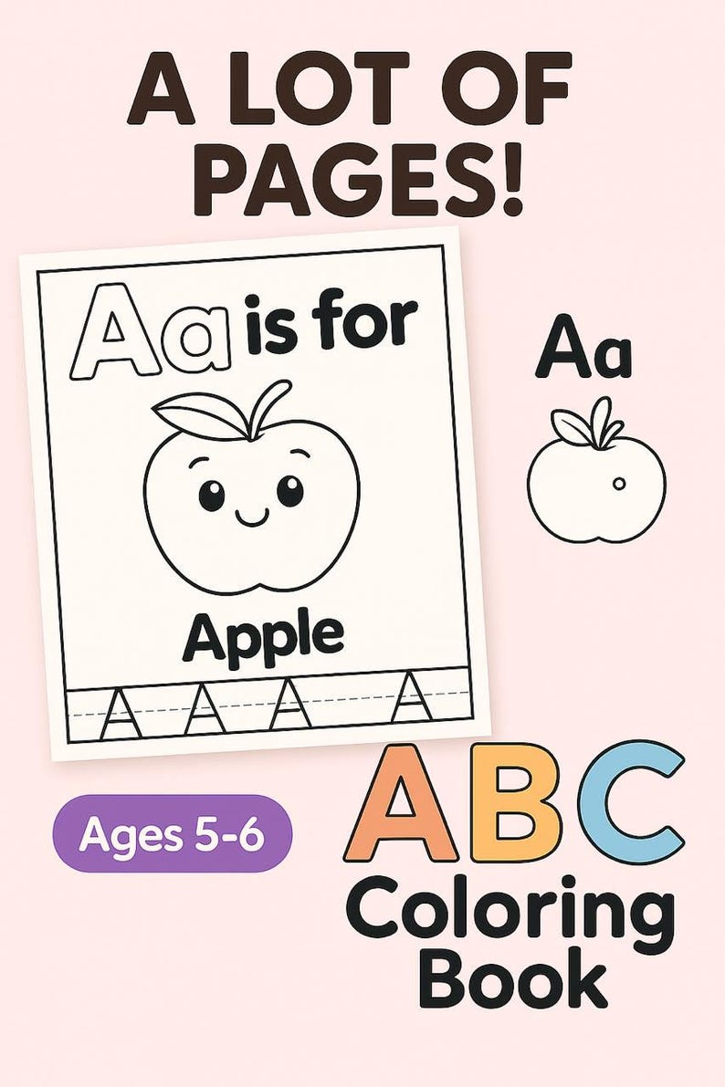 Alphabet Coloring Page | A-Z Coloring Book for Kids | Printable ...