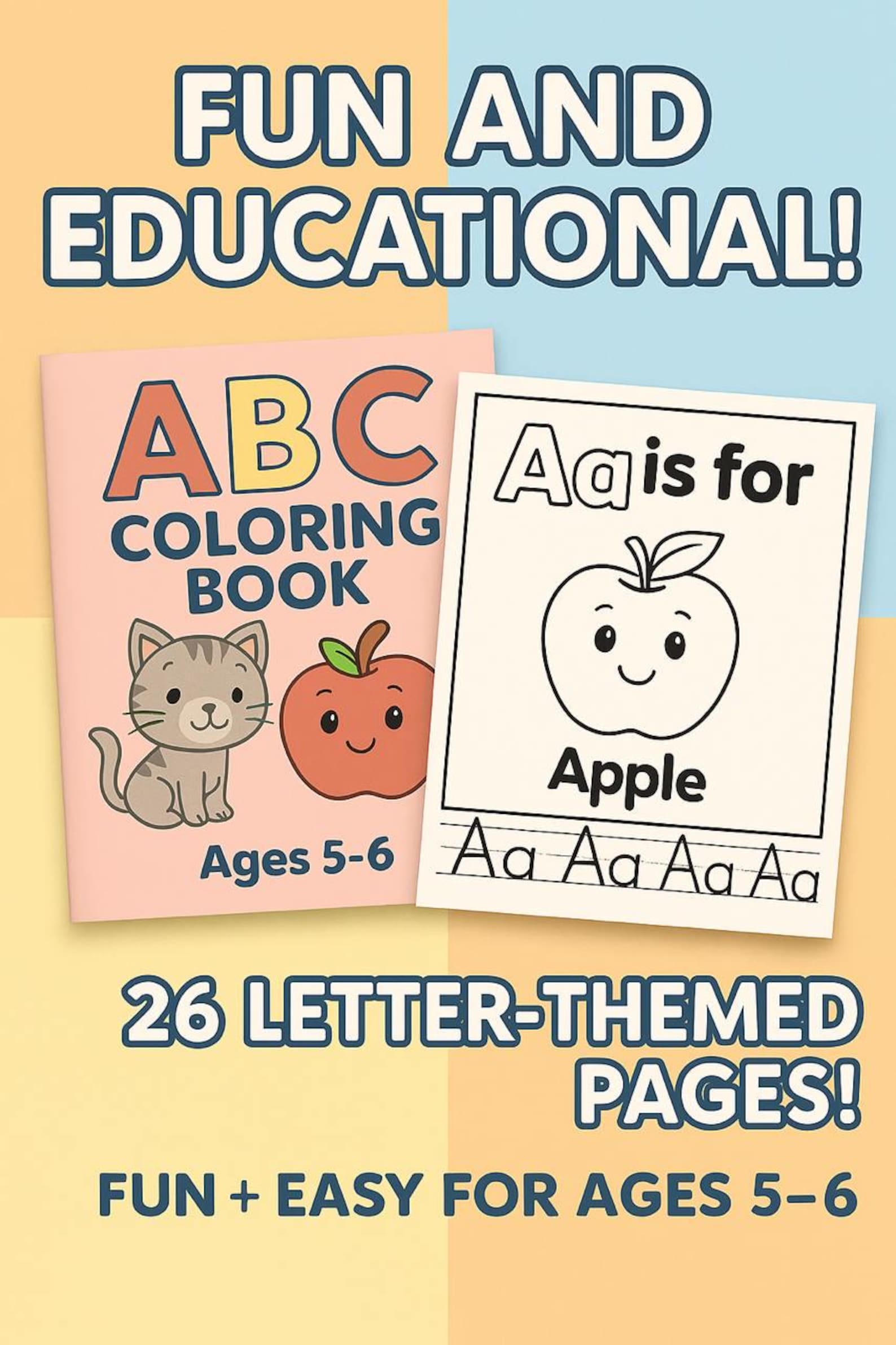 Alphabet Coloring Page | A-Z Coloring Book for Kids | Printable ...