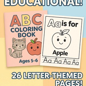 Alphabet Coloring Page | A-Z Coloring Book for Kids | Printable ...