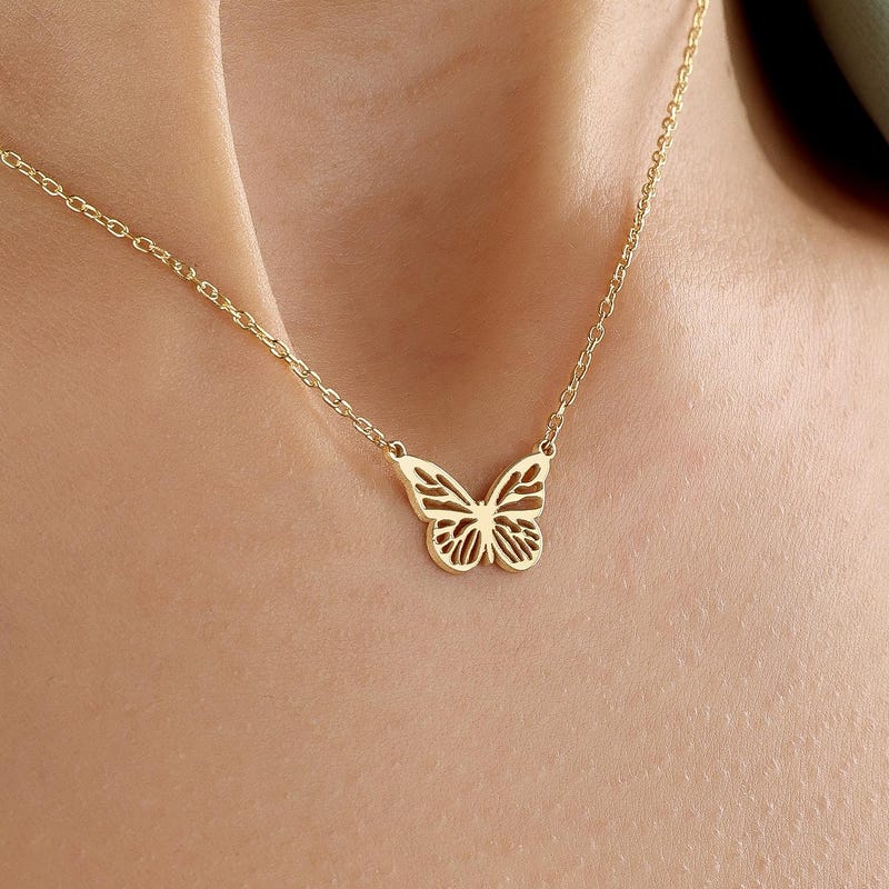 Butterfly Chain Dainty - Etsy