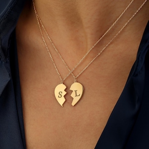 Custom Matching Broken Heart Necklace - Etsy