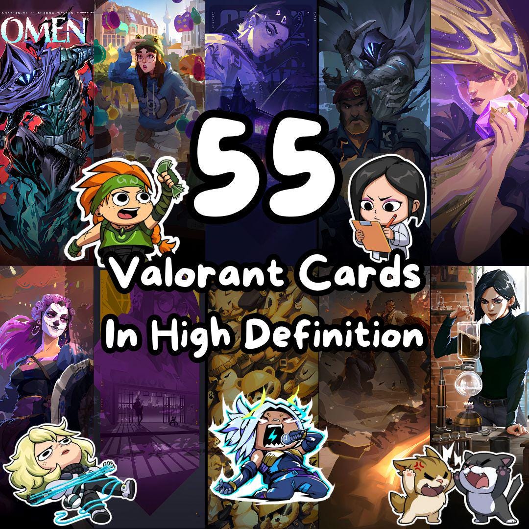 Valorant Cards in High Resolution Bundle, Valorant Wallpaper, Valorant ...