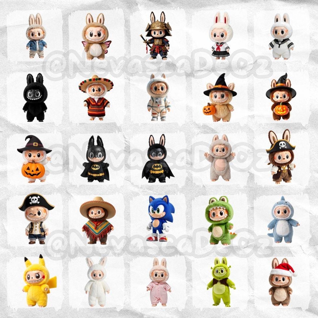 Cute Labubu Cliparts for DIY Gifts and Crafts, Cut Files for Cricut ...