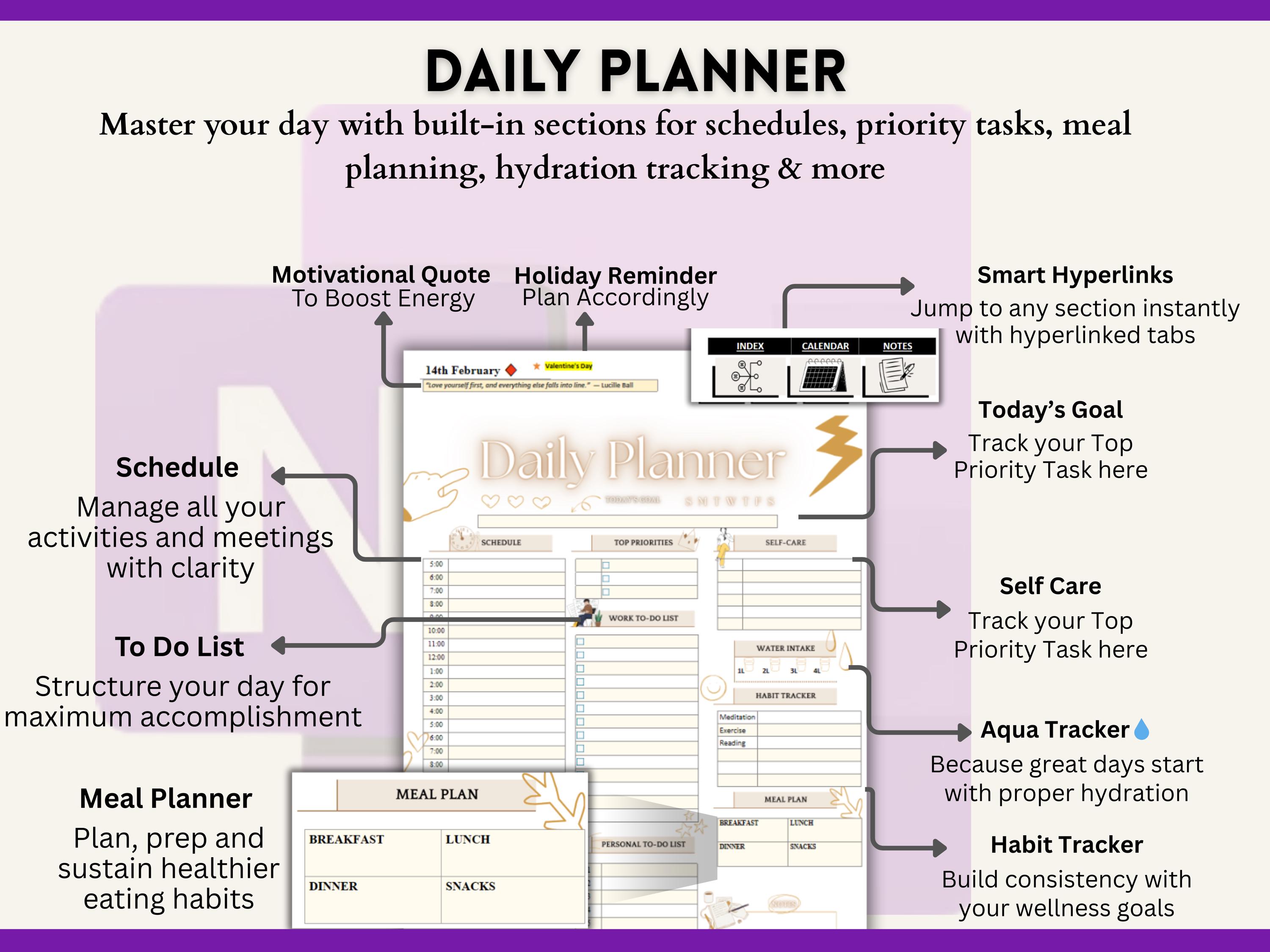 Onenote Planner | Onenote Template | Onenote ADHD Planner | All in One ...