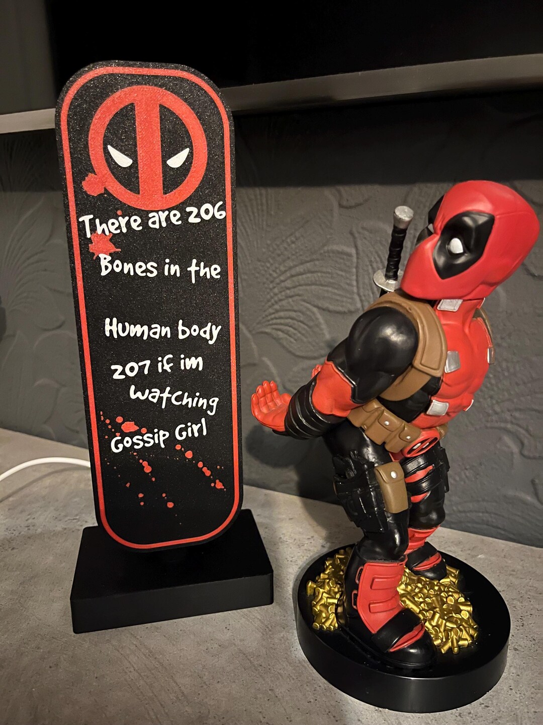 Deadpool Headset Stand- Lightbox Stand! - Etsy UK