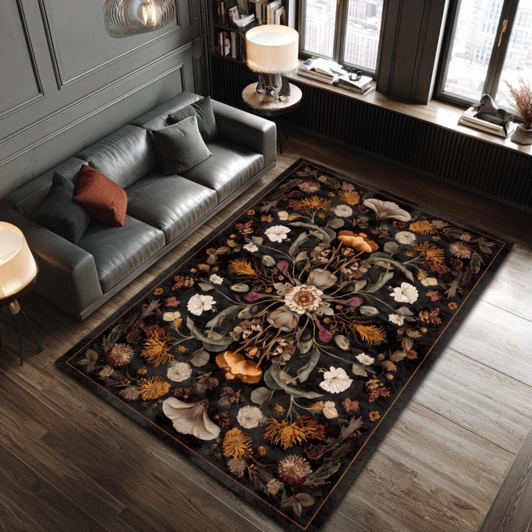 Nature-inspired Soft Rug | Elegant Floral Design | Decorative Home Gift ...