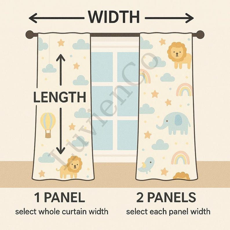 Rainbow Nursery Curtains: Boho Stars & Clouds, Pastel Window Drapes - Etsy