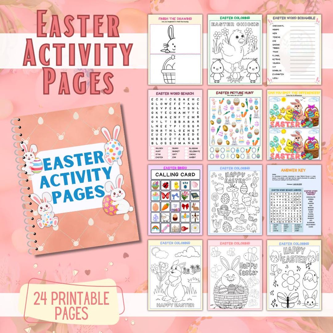 Easter Activity Pack Printable, Easter Games for Kids, Classroom Easter ...