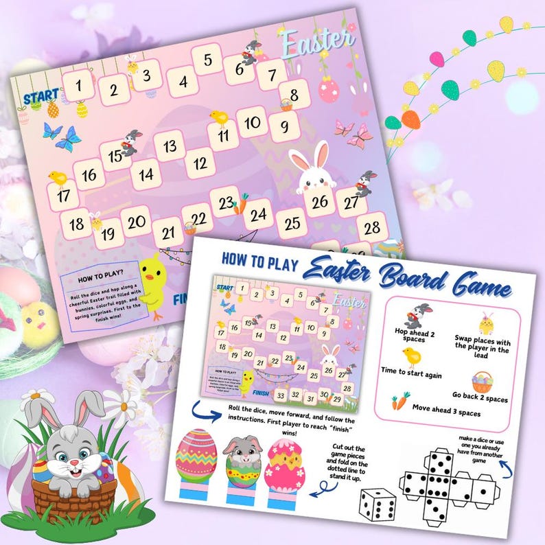 Easter Board Games Printable, Easter Charades Game, Kids Easter Party ...