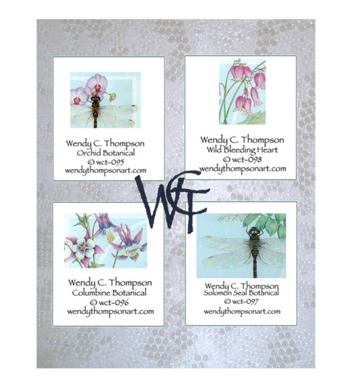 Dragonfly Botanical Note Cards Set of 4 Original Design: | Etsy