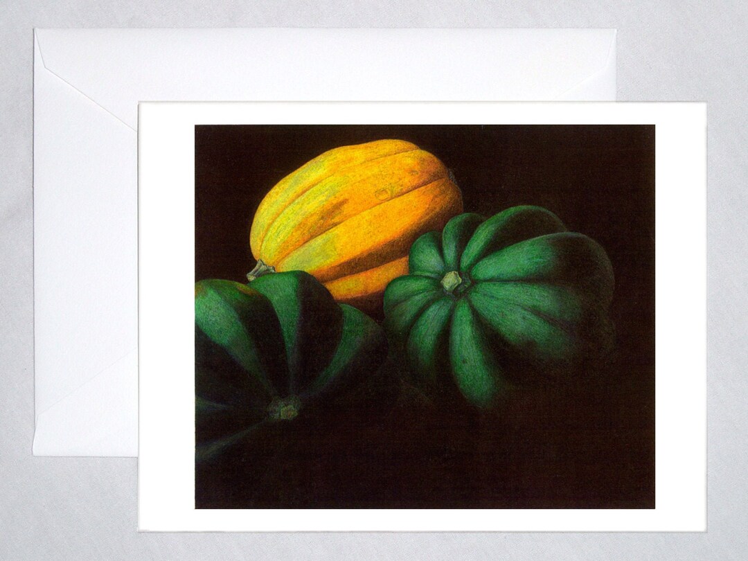 Squash I - Bold and Beautiful Colors - Autumn Garden Vegetables, Blank ...
