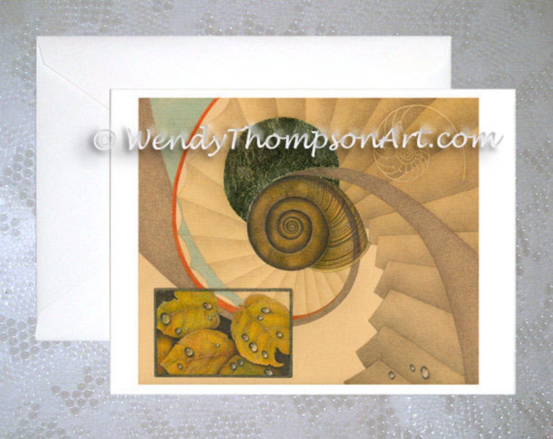 Fibonacci Art Note Cards set of 6 Two of Each Original - Etsy