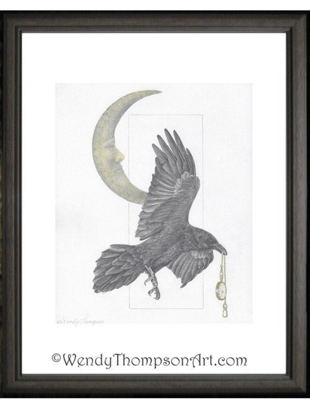 RAVEN ~ Corvid Art~ Open Edition Print Original Graphite Drawing ...