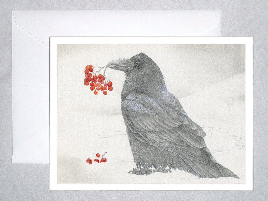RAVENS Solstice ~ 8 Cards With Envelopes, Blank Inside. Solstice ...