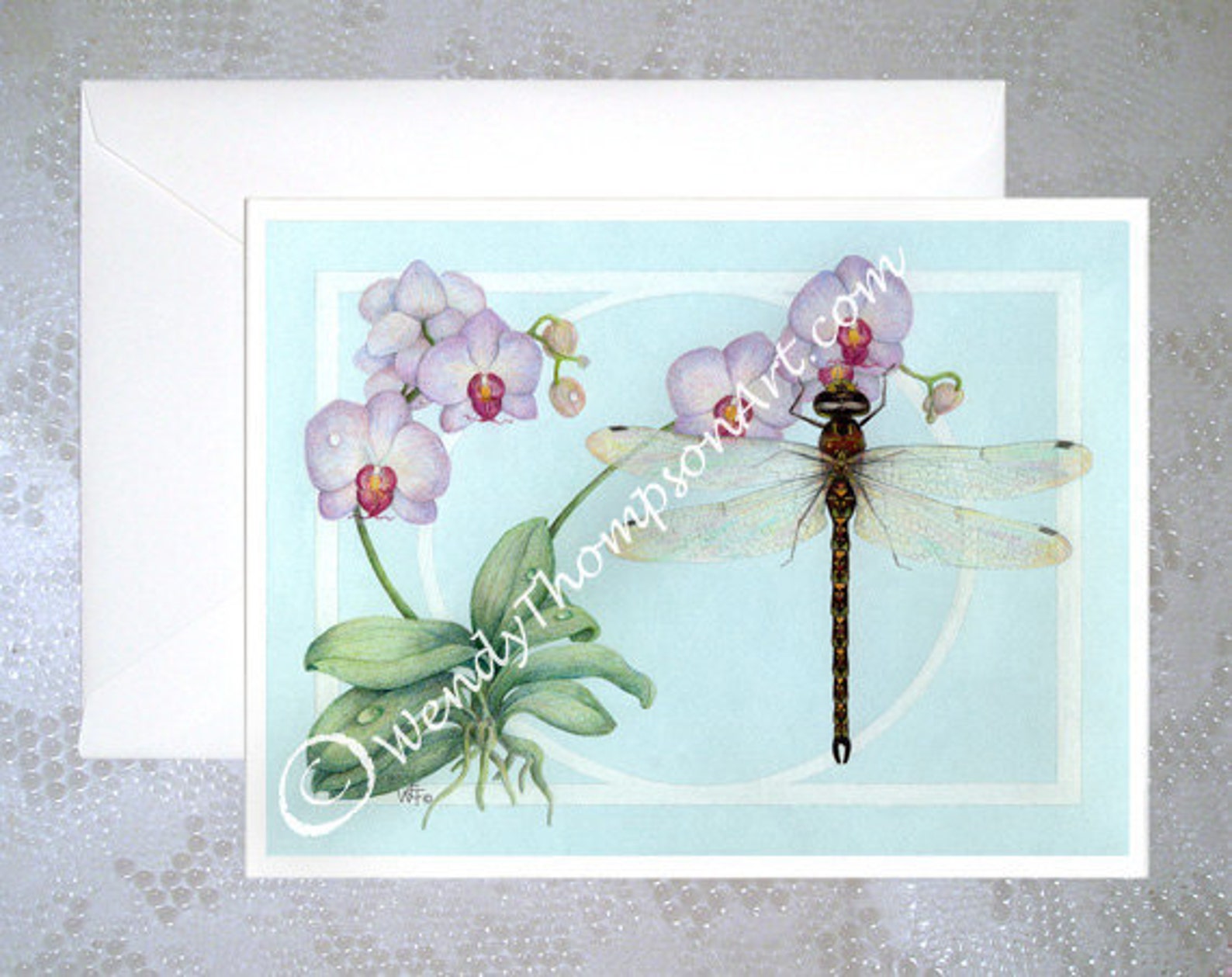 Dragonfly Botanical Note Cards Set of 4 Original Design: - Etsy