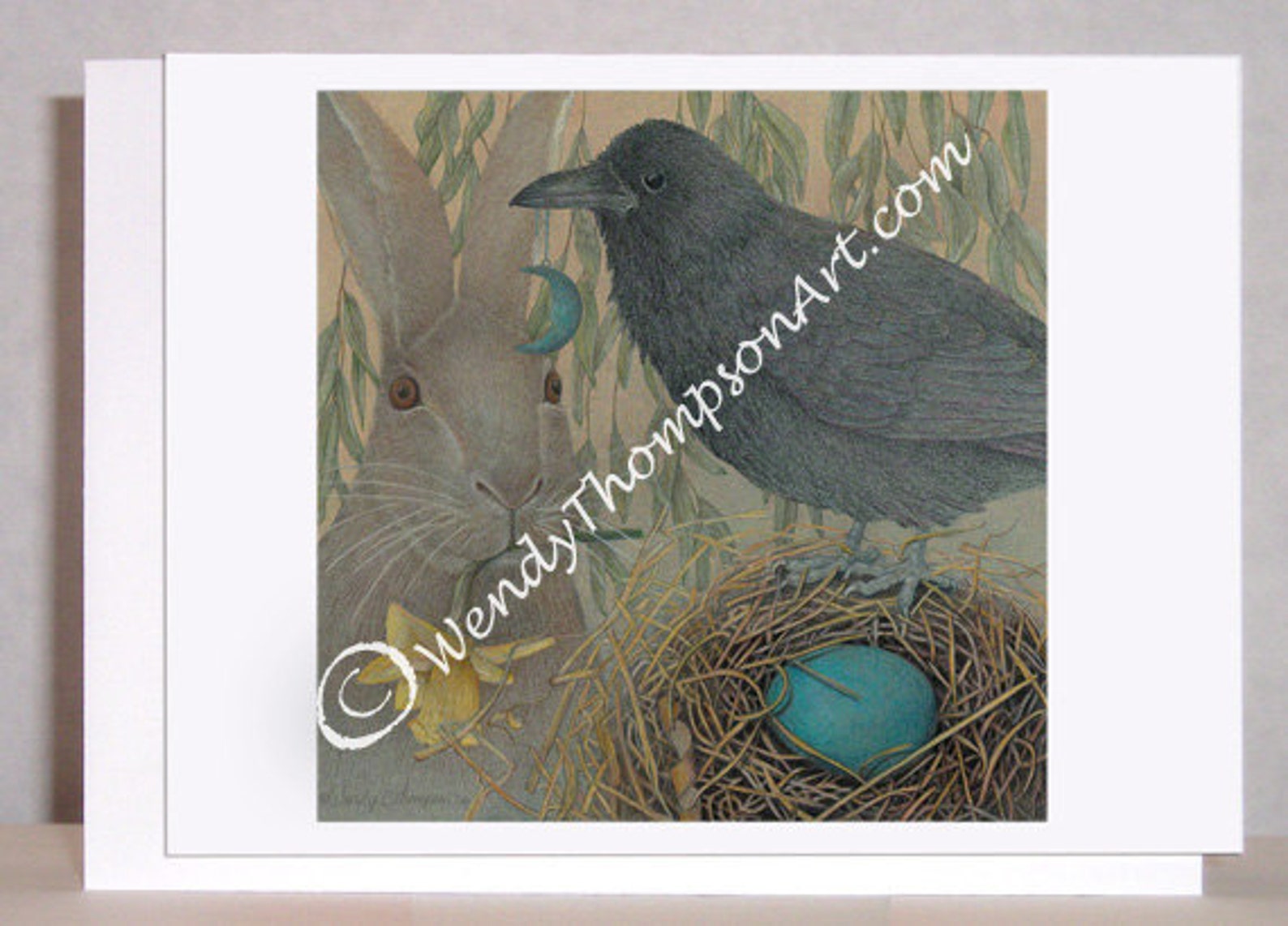 Ravens Four Seasons Note Card Set Raven Art Set of 4 | Etsy