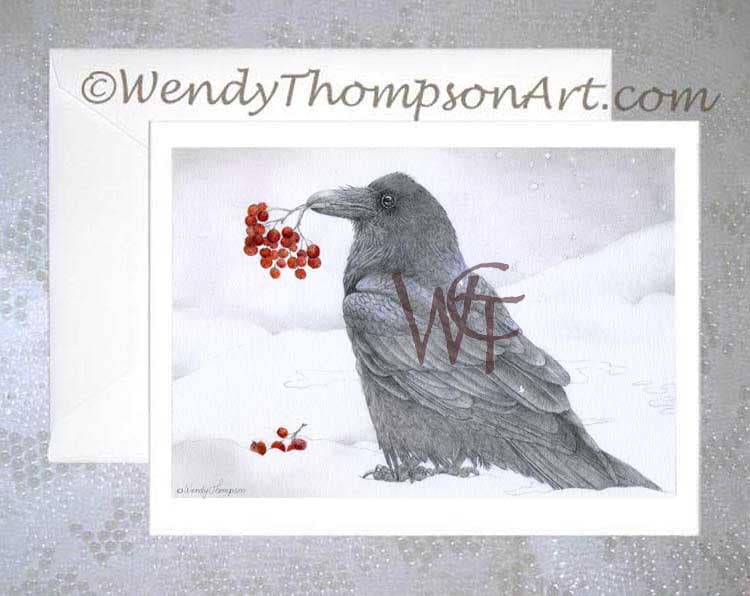 Rowan Raven for Solstice ... Holiday Raven Rowan Berries - Etsy