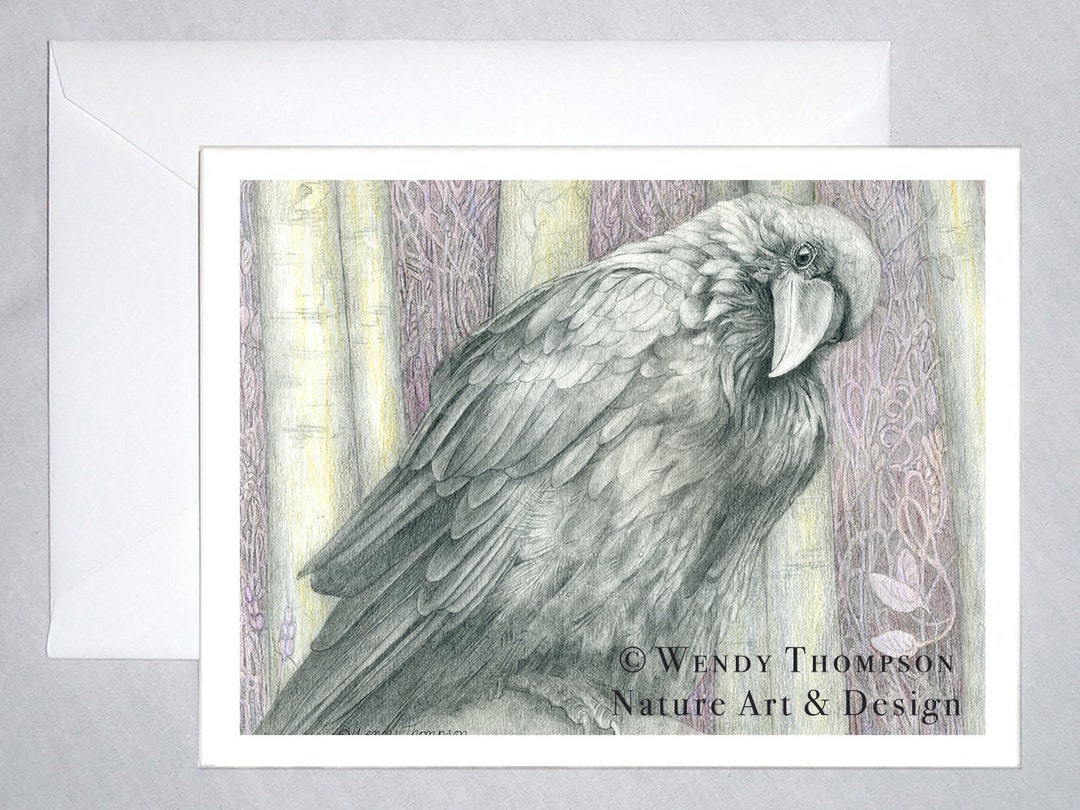 Raven Art Note Cards - Papa Rayvaughan, Original Raven Art. - Etsy