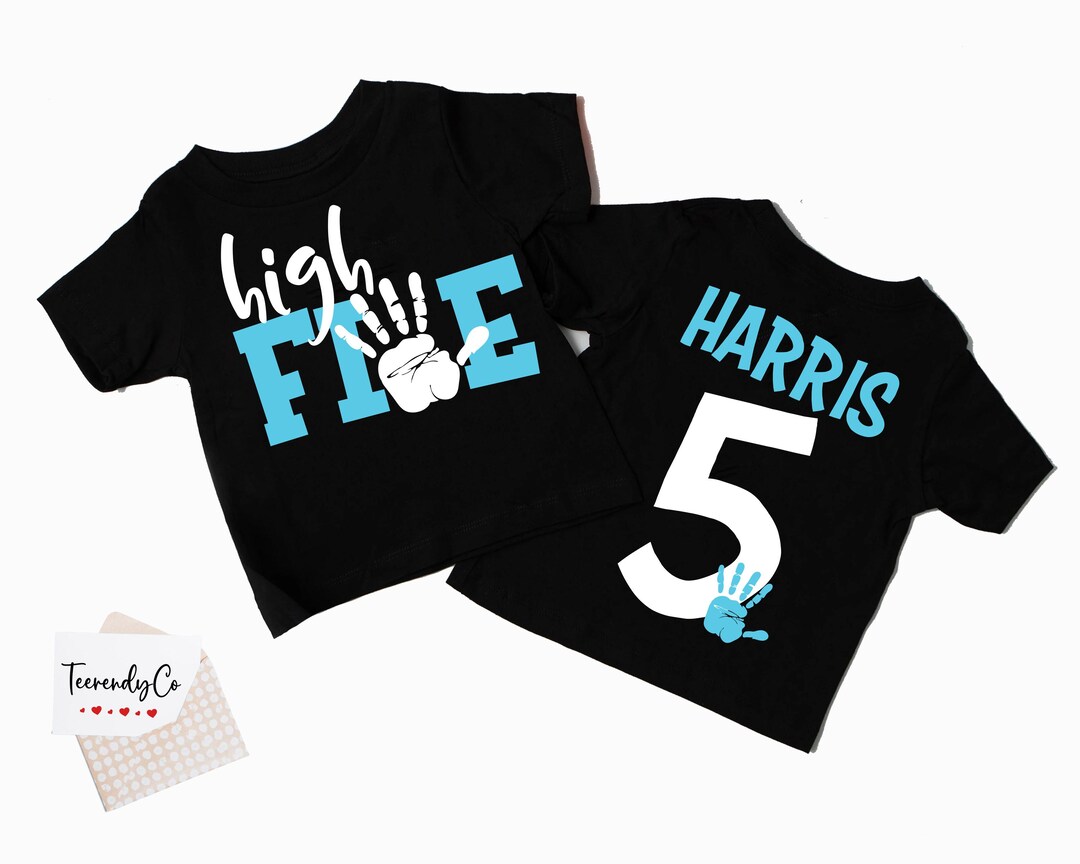 High Five Shirt, 5th Birthday Boy Tee, Fifth Birthday Party Gift - Etsy