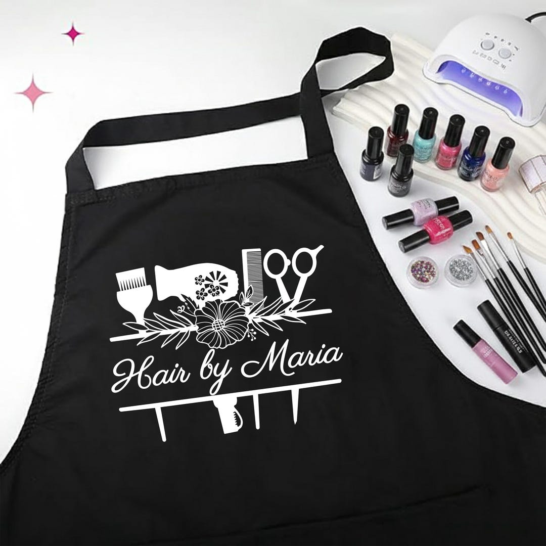 Custom Hairdresser Apron, Beauty Salon Aprons, Hair Stylist Apron ...