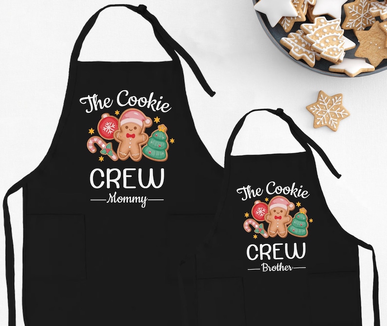 Christmas Cookie Crew Apron, Custom Baking Crew Apron, Christmas Apron ...