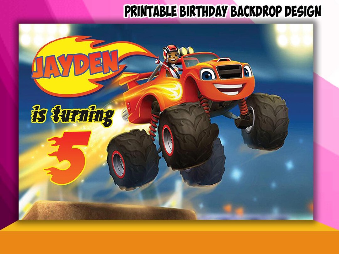 Super Cars Theme Birthday Backdrop Design - DIGITAL FILE ONLY! - Etsy
