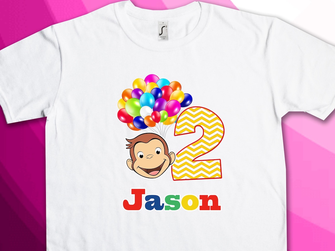 Monkey Theme Iron on Transfer Birthday Shirt Design - DIGITAL FILE ONLY ...