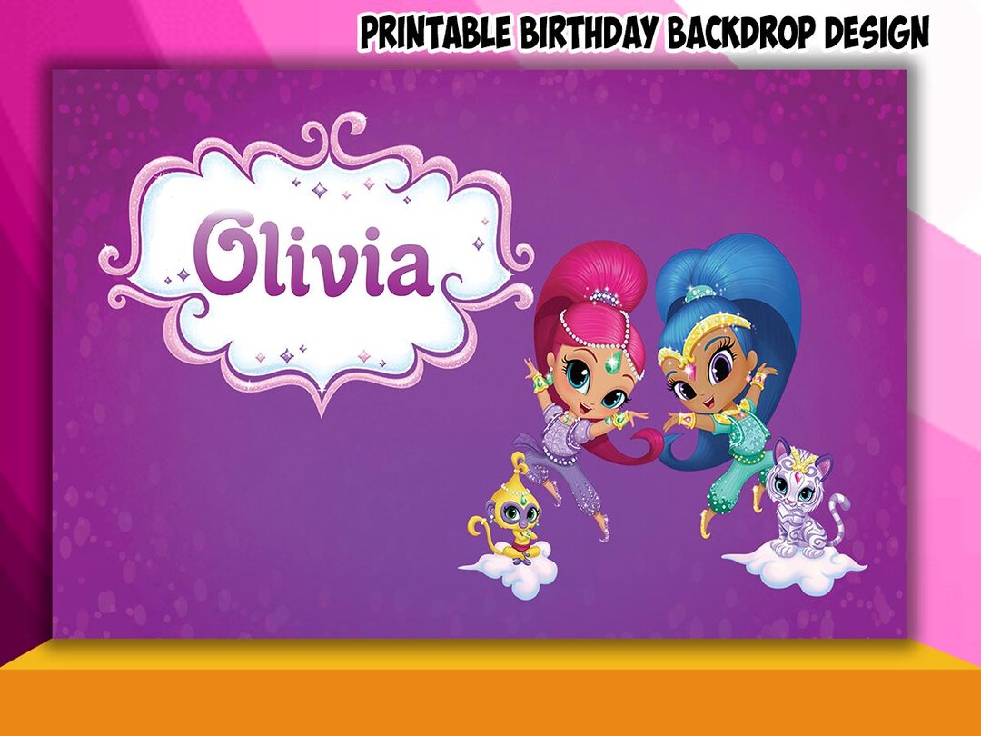 Genie Theme Birthday Backdrop Design - DIGITAL FILE ONLY! - Etsy