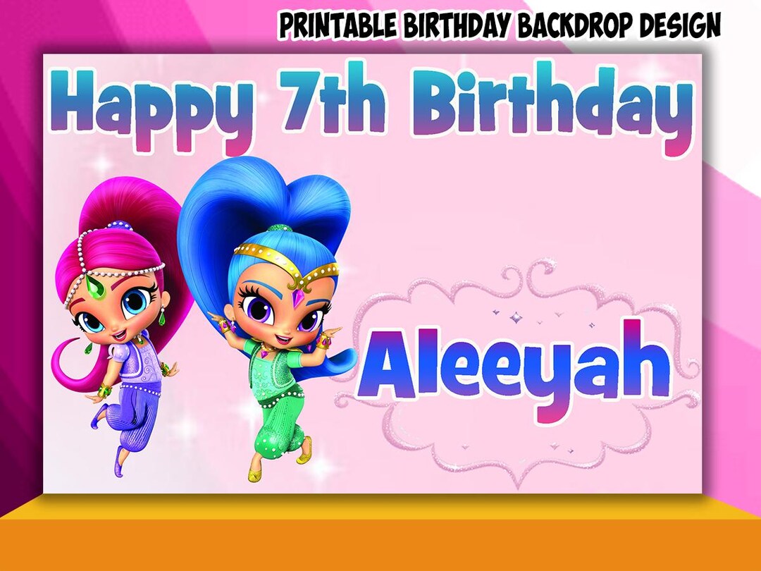 Genie Theme Birthday Backdrop Design - DIGITAL FILE ONLY! - Etsy