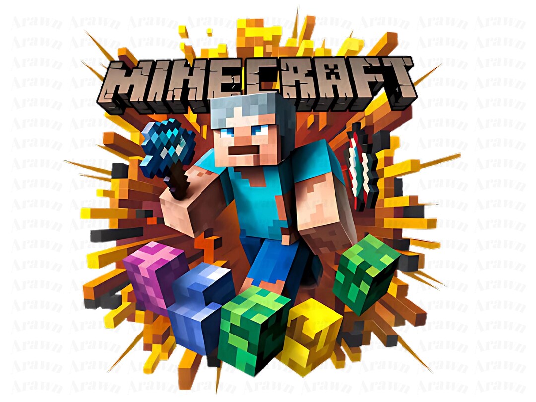 Minecraft Png | Video Game Design | Minecraft Shirt Png | Vibrant Game ...
