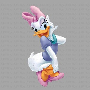 Daisy Duck Splash and Watercolor Digital Design, Png File for ...