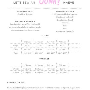 Maeve PDF Sewing Pattern & Tutorial Children's Sizes 1/2 7/8 - Etsy