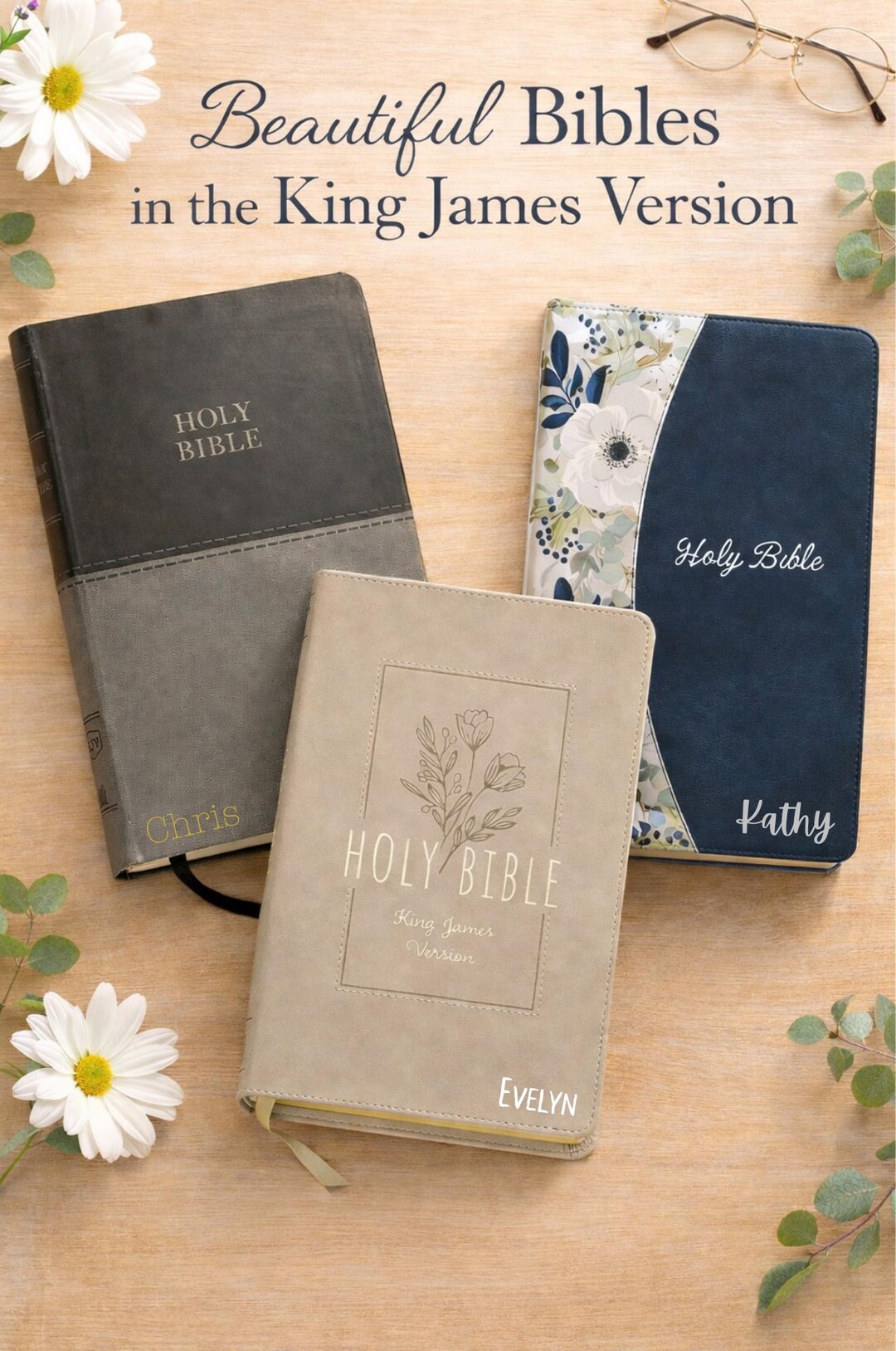 Personalized KJV Bibles: Vegan Leather- Make It a Gift Bag Option! - Etsy