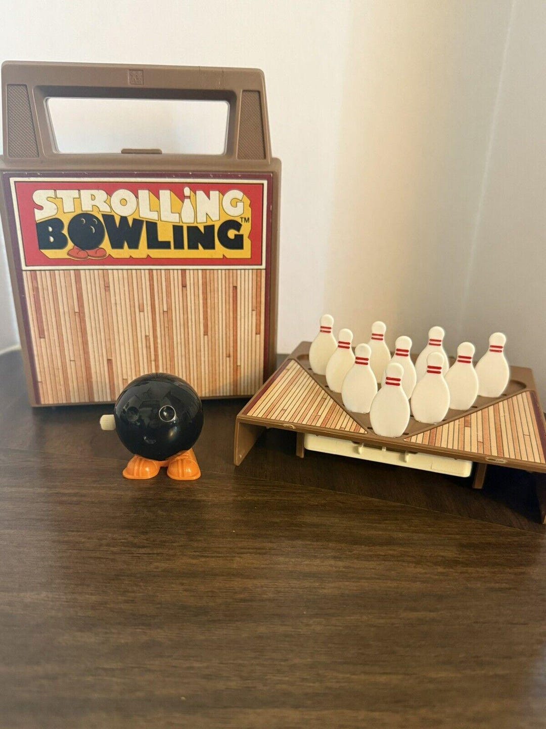 Vintage 1980 Tomy Stroling Bowling Wind up Ball Portable Table Game- Works!! - Etsy