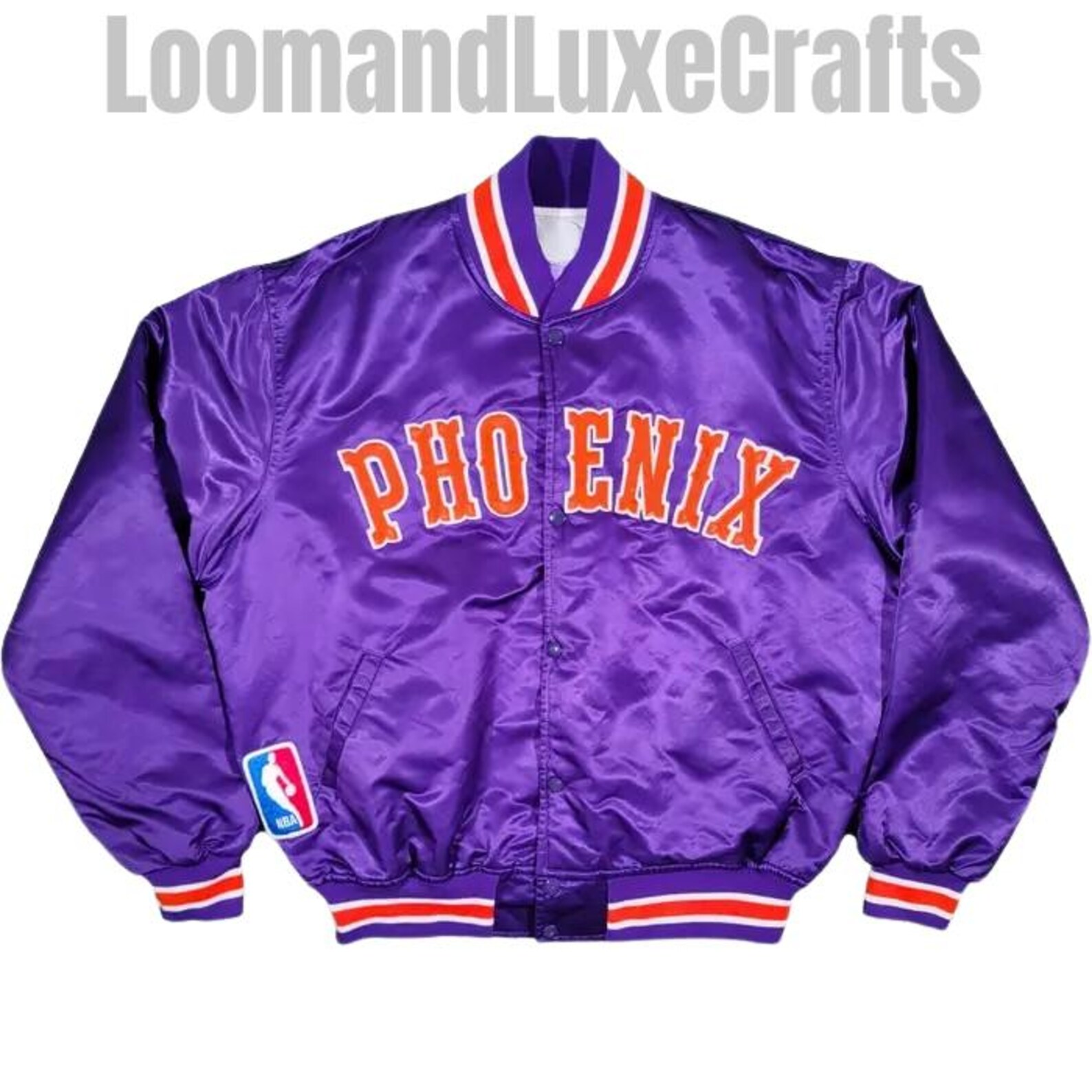 NBA Phoenix Purple Satin Varsity Jacket | NBA League Jacket | Athletic ...