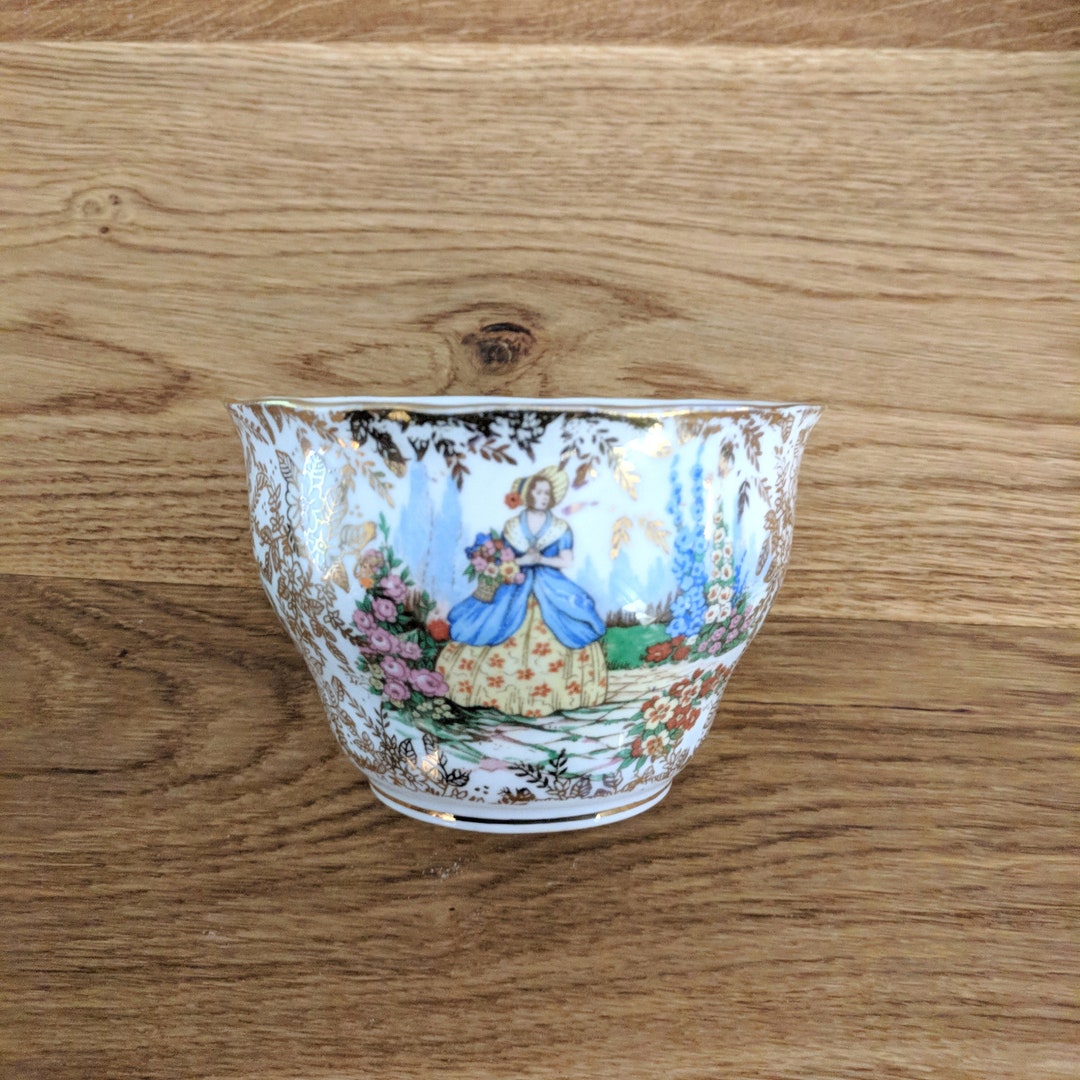 Vintage 1940s Colclough Crinoline Lady Trio Sugar Bowl 1945-1948 ...